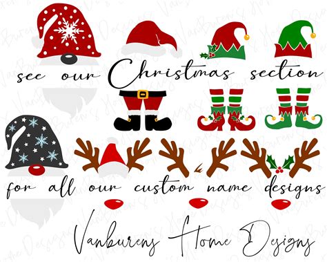 Split Gnome File Name Monogram Svg Winter Gnome Svg Etsy