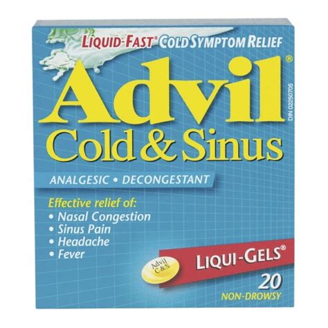 Advil Cold And Sinus Liqui Gels Pharmacy 24
