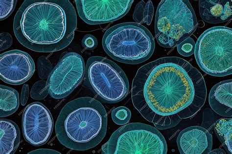 Plant Cells Viewed Via A Microscope Generative Ai Premium Ai Generated Image