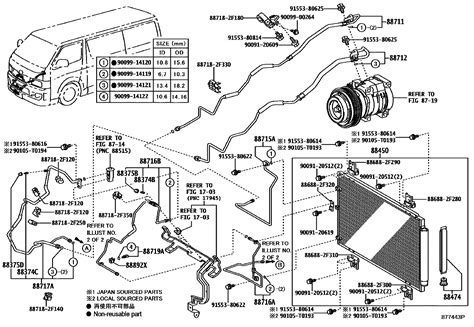 Heating And Air Conditioning Cooler Piping For Toyota Hiace Kdh223r