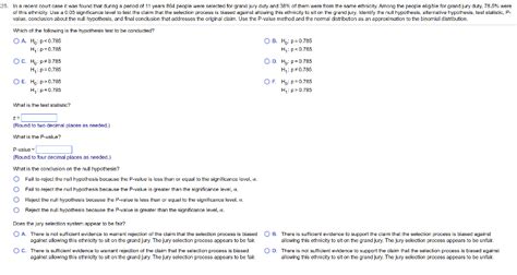 Solved Identify The Null And Alternative Hypotheses For This