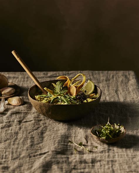 Spiced Parsnip And Coconut Stew With Black Quinoa And Parsnip Crisps