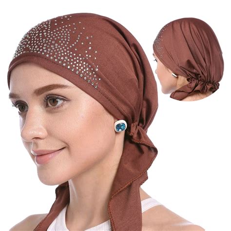 2020 Fashion Muslim Headscarf Hat Thin Summer Inner Hijab Caps Solid