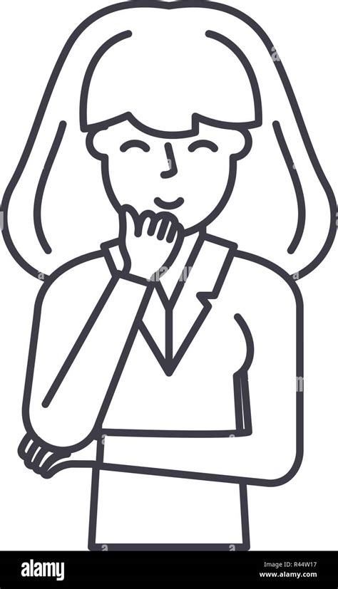 perplexity line icon concept perplexity vector linear illustration