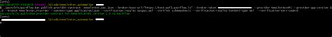 Command Line Output For Successful Publication Of Provider Contract