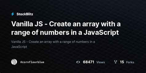 Vanilla Js Create An Array With A Range Of Numbers In A Javascript