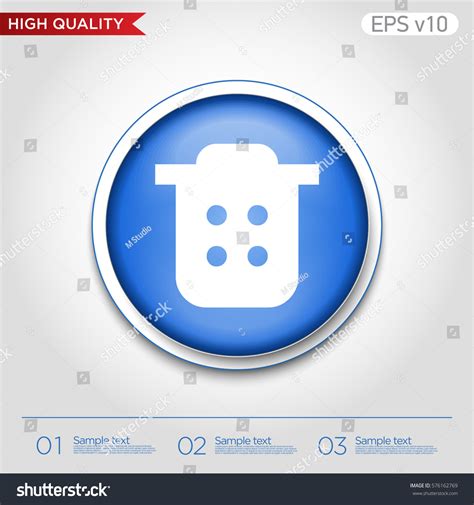 Delete Icon Button With Delete Icon Modern Ui Royalty Free Stock