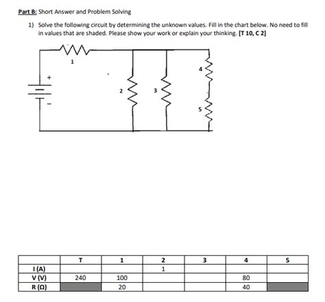 Solved Solve The Following Circuit By Determining The Chegg