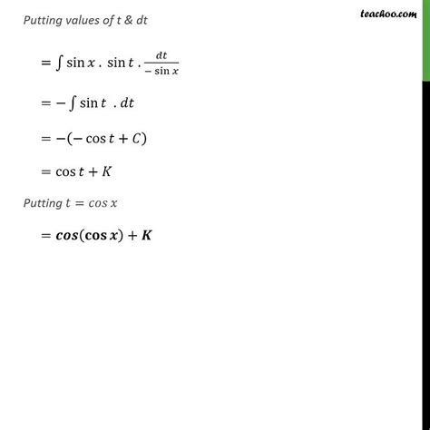 Ex 7 2 4 Integrate Sin X Sin Cos X Teachoo Ex 7 2