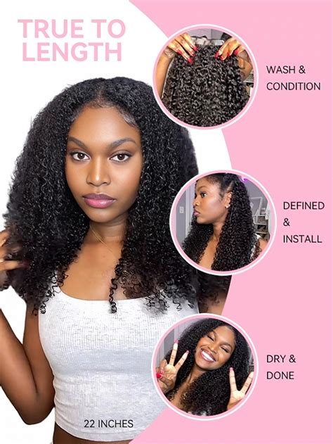 Curlsqueen Water Kinky Curly Clip In Hair Extension Sets 3b3c Hair Texture Clip In Hair