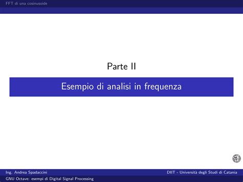 Gnu Octave Esempi Di Digital Signal Processing Ppt