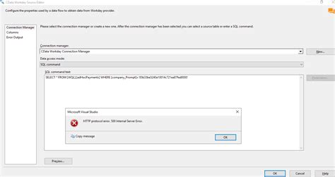 Error From Workday Ssis Connector Extention Question Community