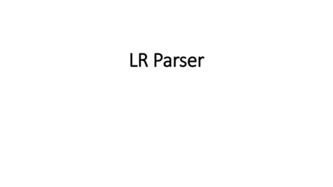 Non Recursive Predictive Parsingpptx