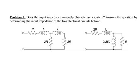 Solved Problem Does The Input Impedance Uniquely Chegg Com