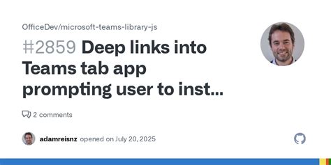 Deep Links Into Teams Tab App Prompting User To Install The Teams App