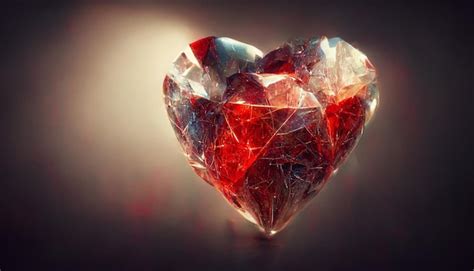 Red Crystal Heart Wallpaper