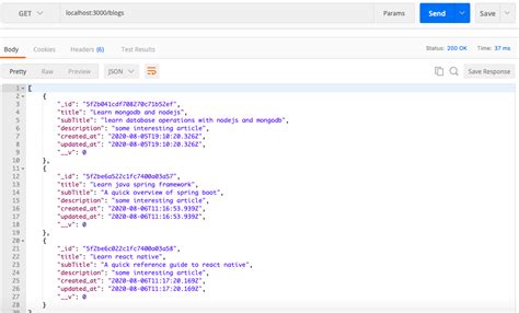 Nodejs Express Mongoose And Mongodb Restful Web Service Get Request B2 Tech