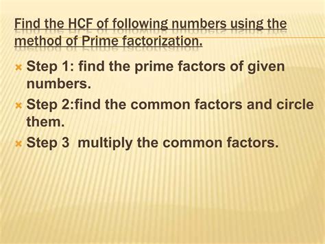Hcf And Lcm Pptx