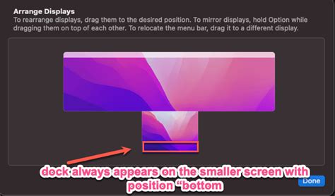 Multiple Displays Dock Not In Main Display Issue Rmacos