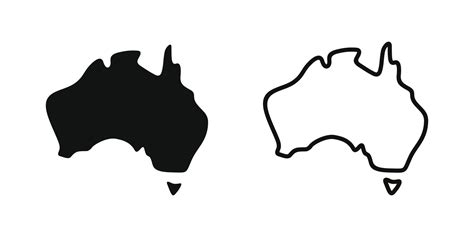 Australia Map Vector Design Illustration 22176150 Vector Art At Vecteezy
