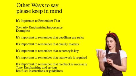 47 Other Ways To Say Please Keep In Mind