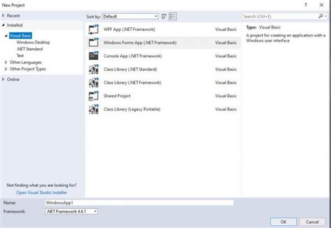 Vs 2017 Creating New Project Vbforums