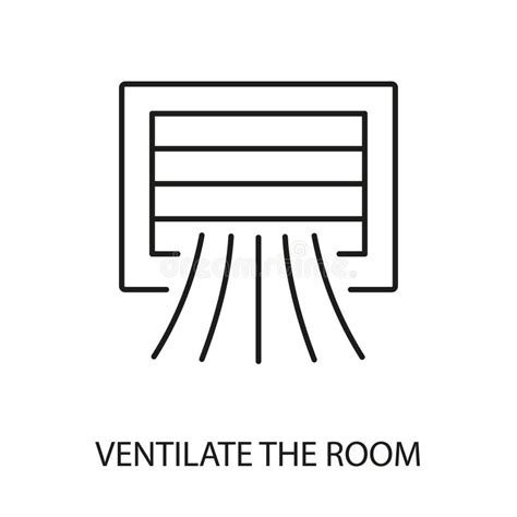 Ventilation Of The Room Line Icon Vector With Editable Stroke Stock
