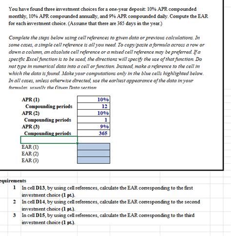 Solved 1 ﻿in Cell D13 ﻿by Using Cell References Calculate