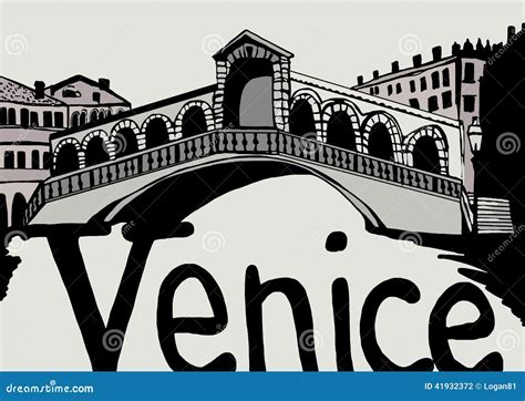 Puente Venecia De Rialto Stock De Ilustración Ilustración De Laguna