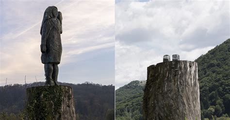 Melania Trump Statue Ripped Out Stolen In Native Slovenia