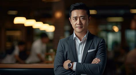 Ai Generated A Chinese Business Man In A White Shirt And Looking At