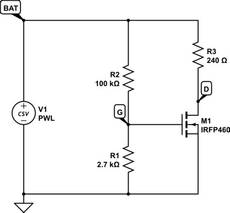 Will This Voltage Divider Keep My MOSFET On Electrical Engineering Stack Exchange