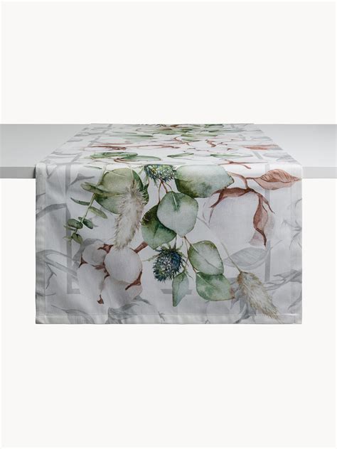 Runner In Drill Di Cotone Fiori Di Cotone By Tessitura Randi Coin It