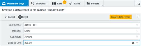 Manage Workflows Using A File Cabinet As Data Source