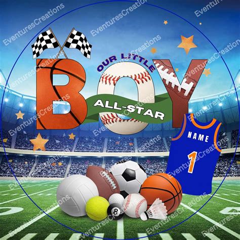 All Star Theme Bundle Backdrop Welcome Sign And Charger Plate Inserts