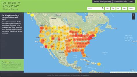 Screen Shot Of The Solidarity Economy Website Map And Directory