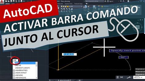 activar barra de comandos junto al cursor mouse autocad mostrar