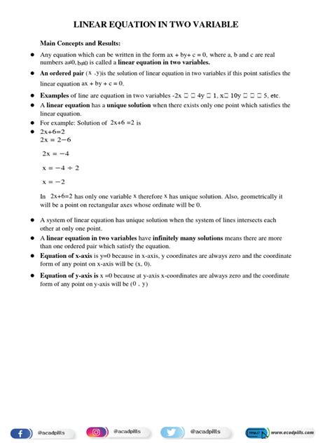 linear equation in two variables pdf cartesian coordinate system