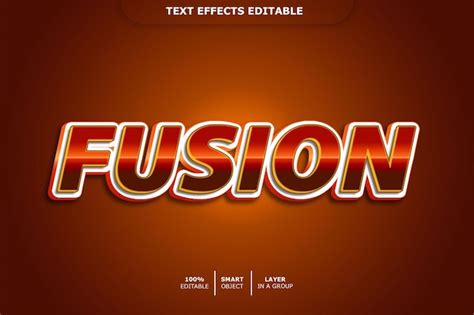 Premium PSD Fusion Text Effect Editable
