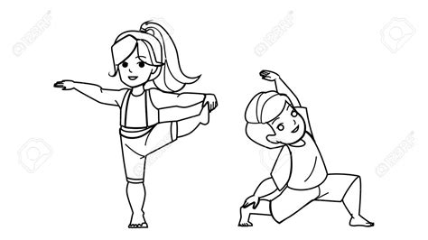 Dibujos De Niños Haciendo Ejercicios Para Colorear Vsun