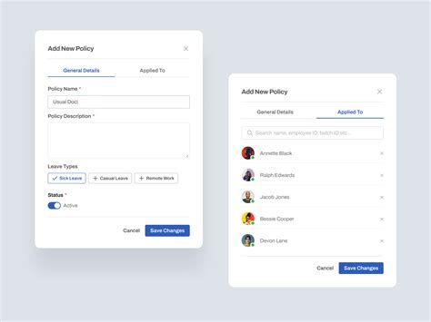 Add New Policy Modal Design Website Design Layout Design Ui Design Inspiration