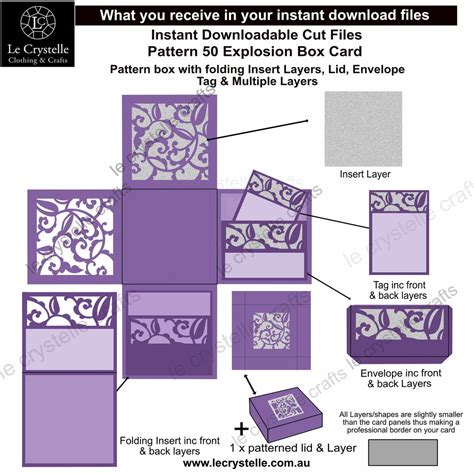 Explosion Box Exploding Gift Box Cut File Exploding Template Etsy