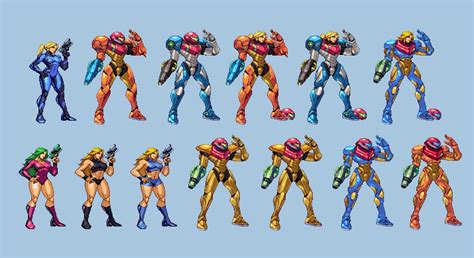 Samus Fusion Suit Sprites