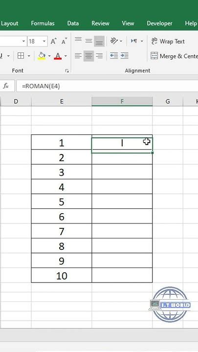 Ms Excel Hack Tricks Number Convert To Roman Msexcel Exceltips