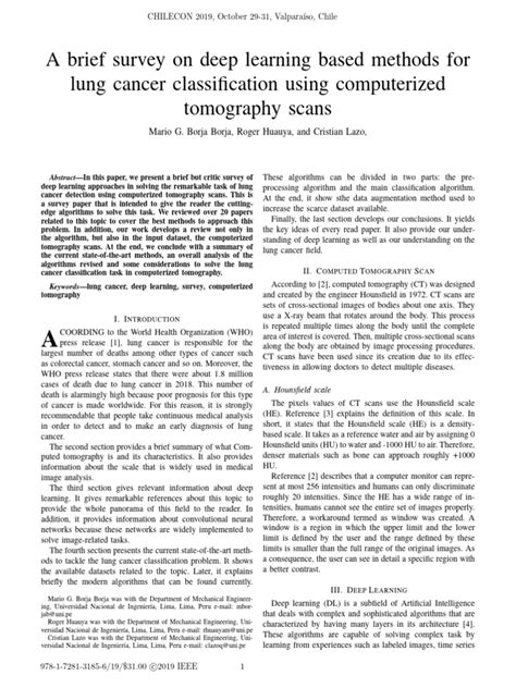 A Brief Survey On Deep Learning Based Methods For Lung Cancer Classification Using Computerized