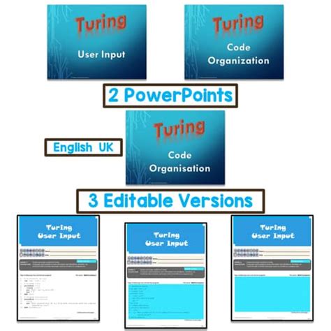 Turing User Input Editable Resource Package By Computer Corner Tpt