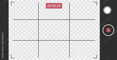 Mobile Phone Camera App Screen Template Rec Recording Videos And Photos On The Phone Screen