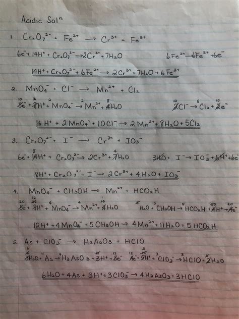 Murphs Blog Of Chem Joy Sch 4u Balancing Redox Equations Using The