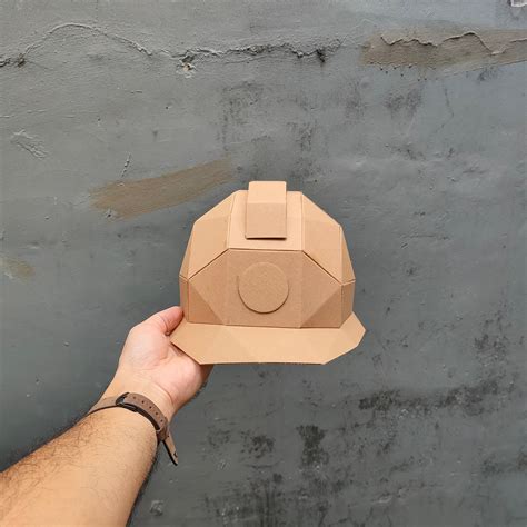 Plantilla De Cartón Para Casco De Seguridad Patrón Imprimible Para