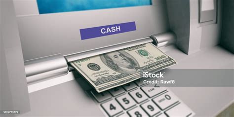 Atm 기계에서 달러입니다 3 차원 일러스트 레이 션 현금 자동 입출금기에 대한 스톡 사진 및 기타 이미지 현금 자동 입출금기 클로즈업 은행 창구 직원 Istock